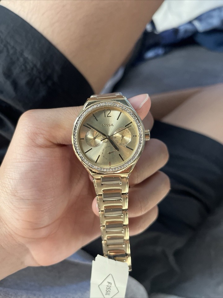 NEW NO TAGS FOSSIL EEVIE MULTIFUNCTION CRYSTALS ROSE GOLD WOMEN'S ...