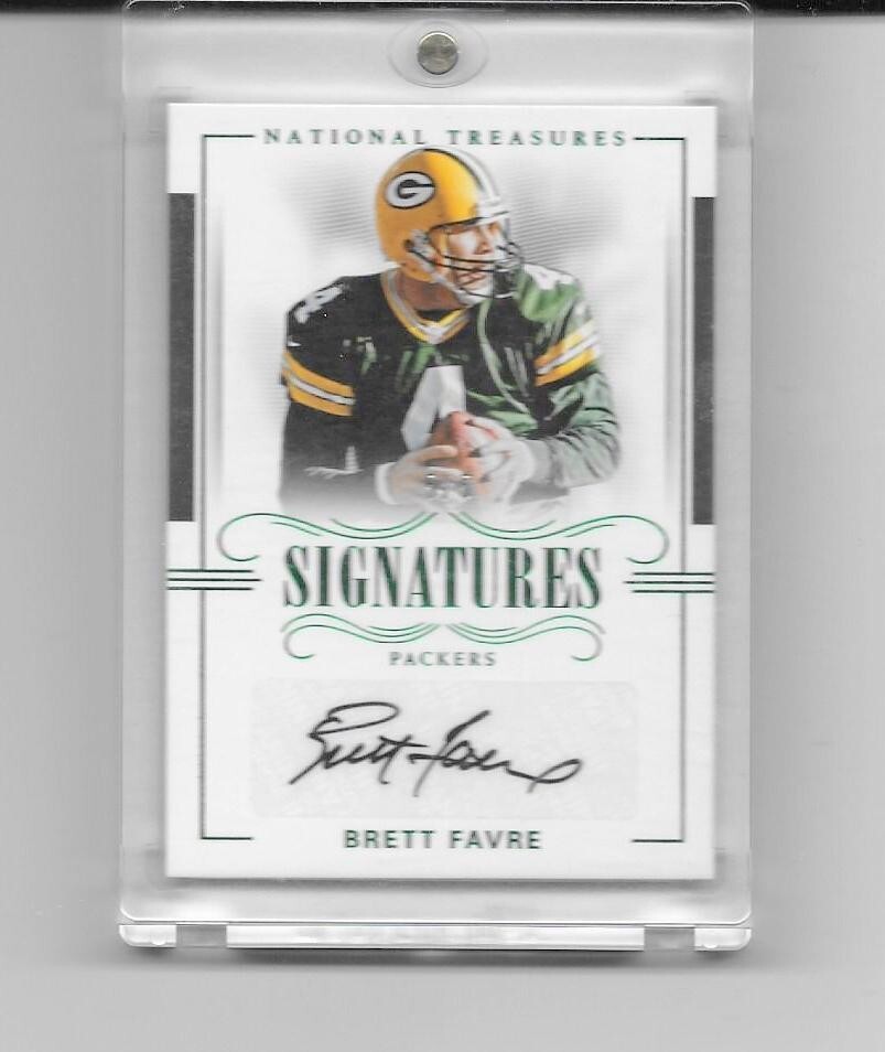 2017 NATIONAL TREASURE SIGNATURES AUTOGRAPH #S-BFR BRETT FAVRE PACKERS ...