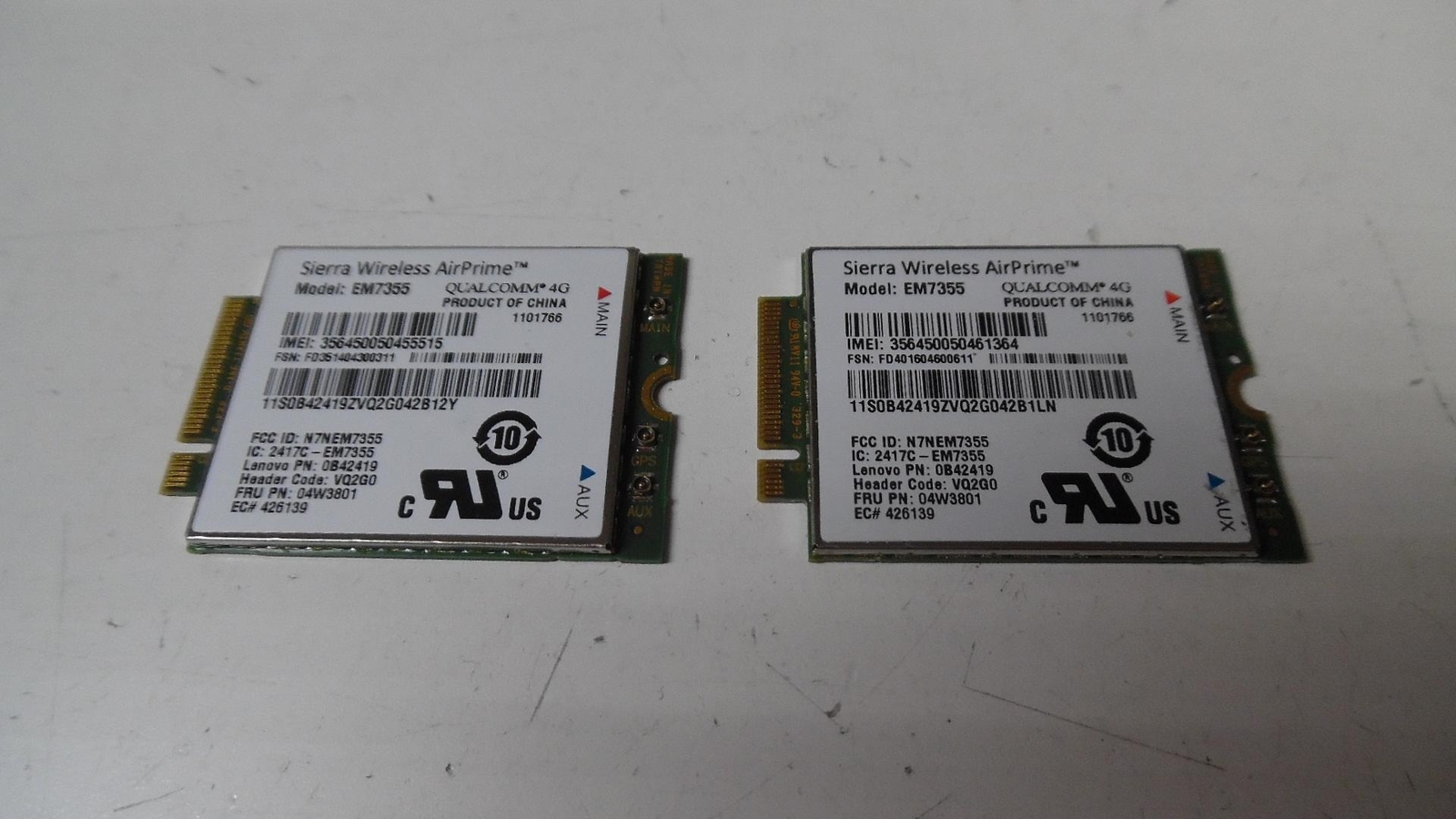Pair of Original Sierra Wireless AirPrime Cards EM7355 4G LTE Adapter ...