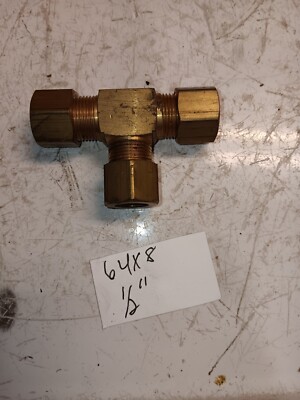 64x8 Compression Fitting | Union Tee | 1/2" Tube OD | eBay