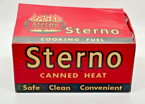 Vintage Sterno Canned Heat Cooking Fuel lot of 12 Cans in Original Box ...