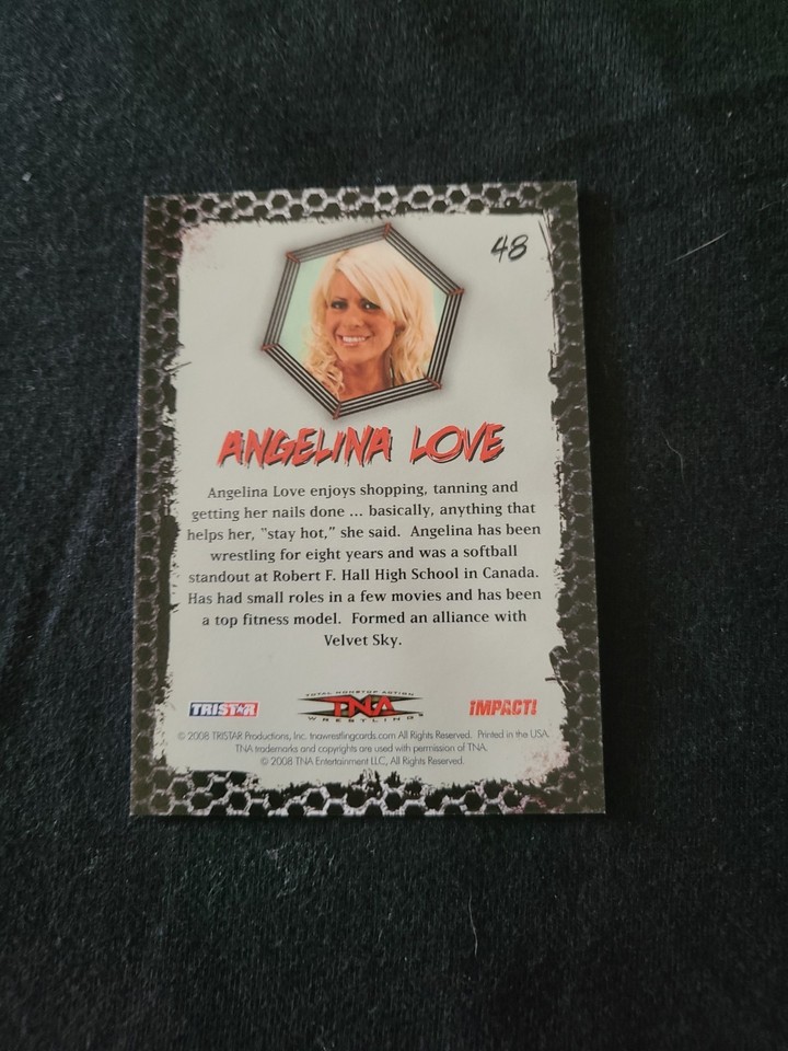 2008 Tristar TNA Angelina Love ' On Card Autograph ' #48 | eBay