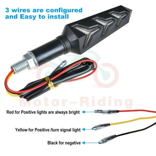 4x Turn Signal LED Indicators Dual For Sport Motorcycle Dirt Bike Light ...