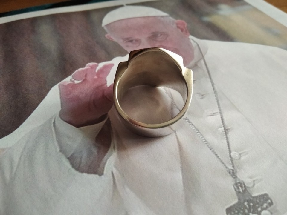 POPE FRANCIS St. Peter's Fisherman ring sterling silver 925-artisan ...