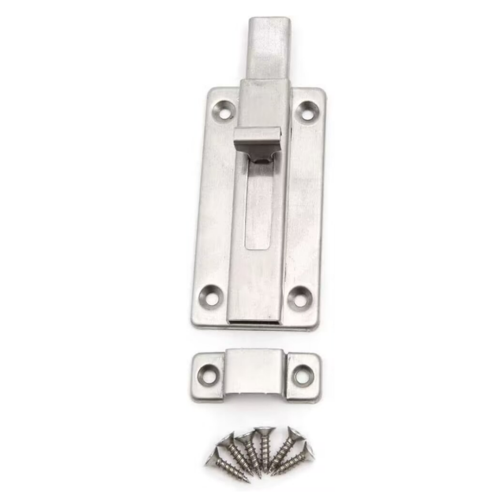 4'' Door Bolts Stainless Steel Latch Sliding Door Lock Surface Mounted ...
