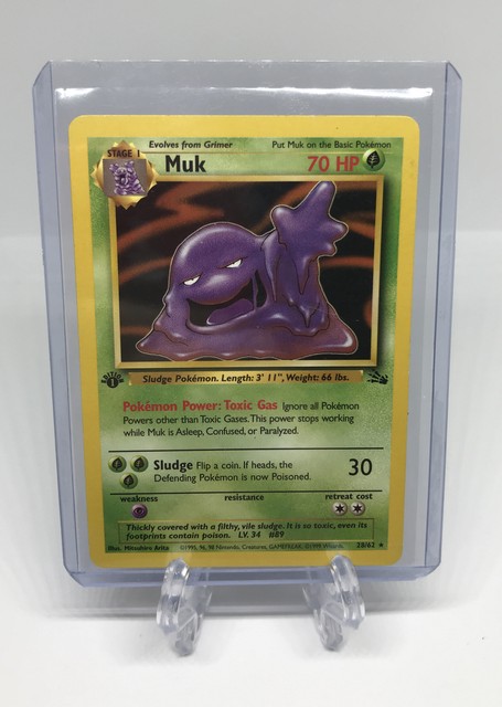 Pokémon TCG Muk Fossil 28 Regular 1st Edition Rare for sale online | eBay