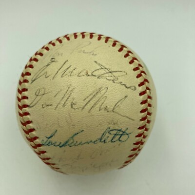 Hank Aaron Eddie Mathews 1961 Atlanta Braves Team Signed NL Baseball ...