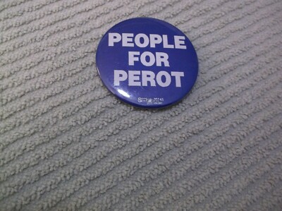 Vintage People For Perot Button Pin | eBay