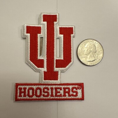 Indiana Hoosiers vintage embroidered iron on patch 3” X 2.25” Hoosiers ...