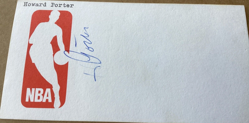 HOWARD PORTER Personally Autographed Signed NBA Card BULLS KNICKS NETS ...