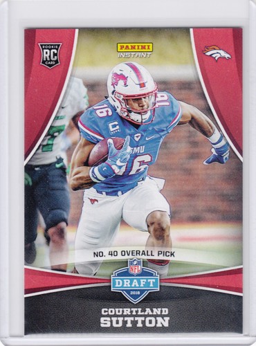 2018 Panini Instant NFL Draft #35 Courtland Sutton - SMU - Broncos /63 ...