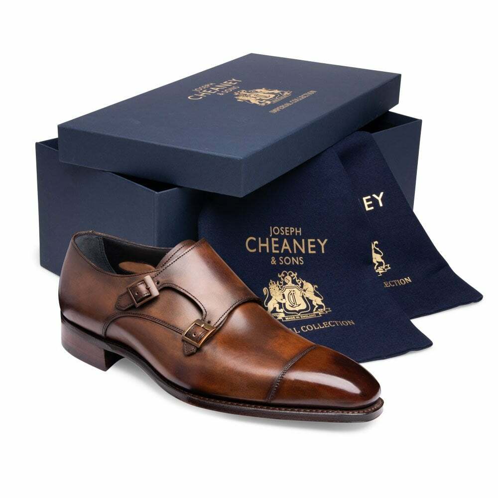 Cheaney Imperial Collect Tudor Double Buckle Monk Shoe in Bronzed ...