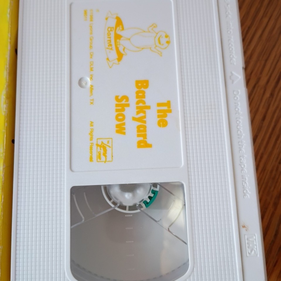 Barney The Backyard Show VHS 1988 Video Black Tape PBS Kids TV Show ...