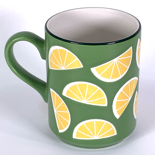 Hornsea Pottery Bali Mug Lemon Slices Ceramic Green Yellow Vintage 1990 ...