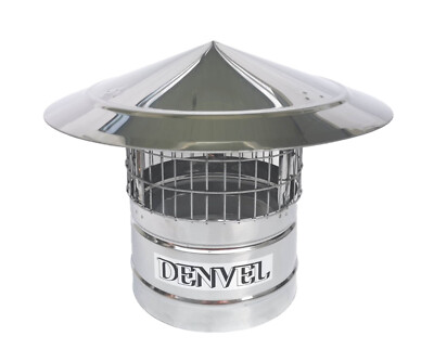 Chimney Cowl Bird Guard, Stainless Steel, Flue Pipe Cover Rain tube Cap ...