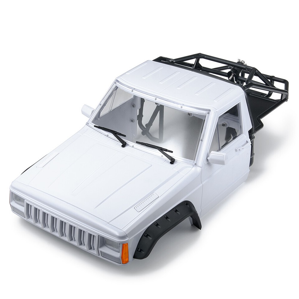 For Axial SCX10 II TRX4 Cherokee 1/10 RC Body Cab Back-Half Cage White ...