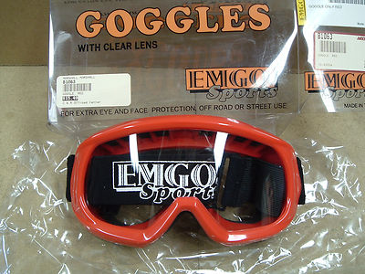 Emgo Red Sports Goggles with Clear lens (On hand free shipping) | eBay