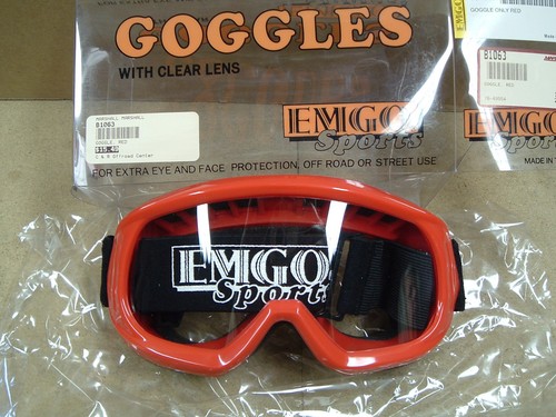 Emgo Red Sports Goggles with Clear lens (On hand free shipping) | eBay