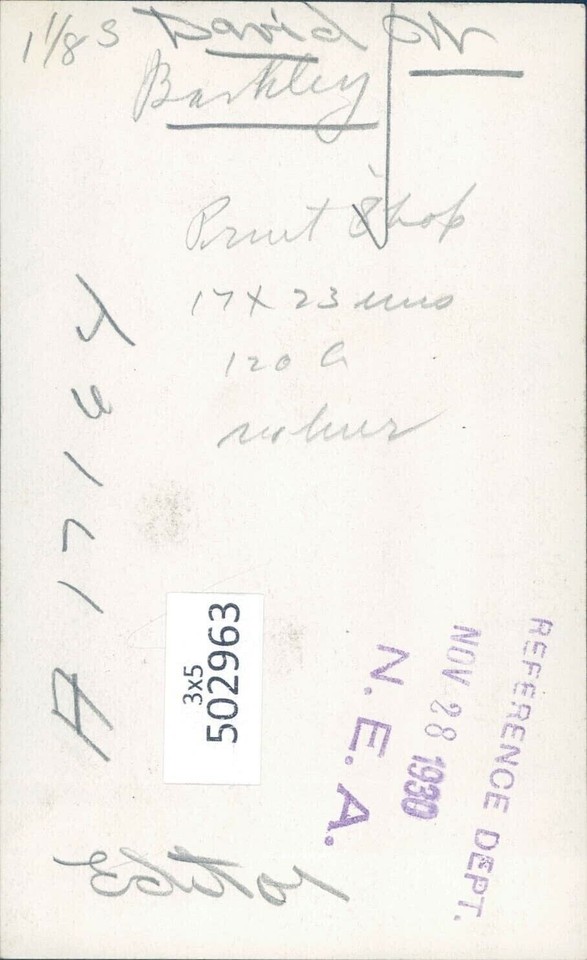 1930 Photo David Barkley Print Shop Statue Artistic Vintage Newspaper ...