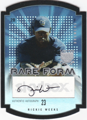 2004 SkyBox LE Rare Form Autograph Black #3 Rickie Weeks Auto /299 - NM ...