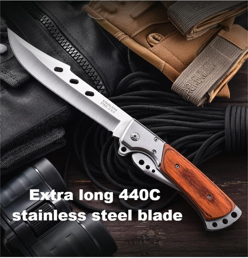 DOOM BLADE Long Blade Pocket Folding Knife - Sharp Survival Work Knives ...