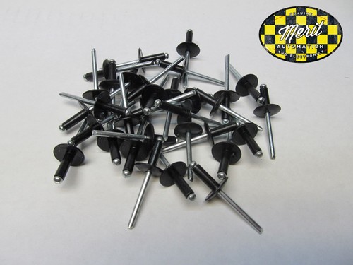 Vintage FITS Ski-doo Snowmobile Black RIVETS 50 LARGE HEAD 3/16 rivits ...