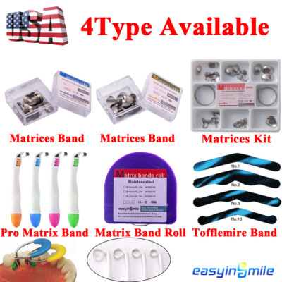 Dental Matrice Sectional Contoured Pro Matrix Band Tofflemire/Roll ...