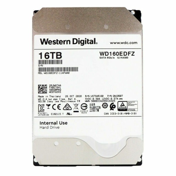 Western Digital 16 TB, Internal 5400 RPM, 3.5 inch (WD160EDFZ) Hard ...