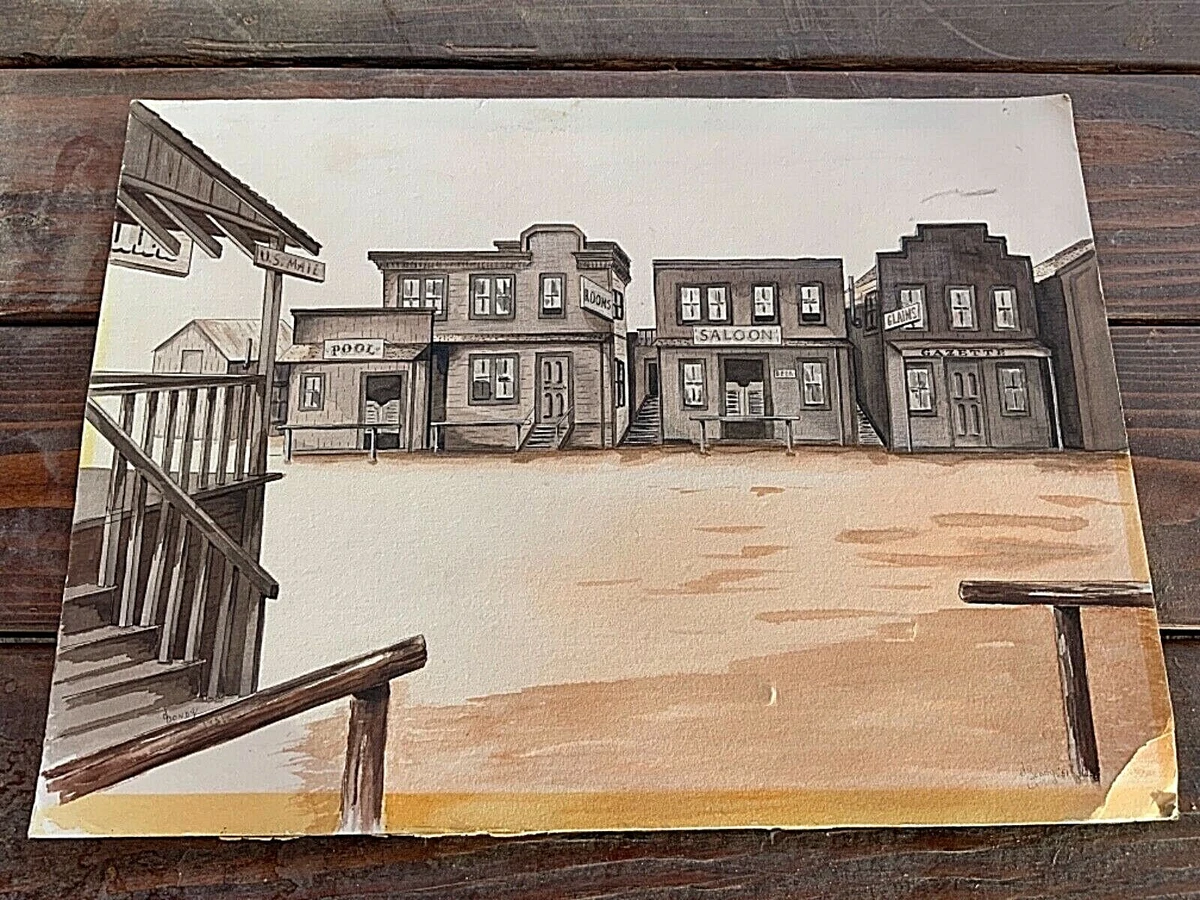 Western Town Drawing