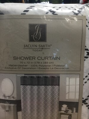 Jaclyn Smith Fabric Shower Curtain 70 In W X 72 In L Haberdasher | eBay