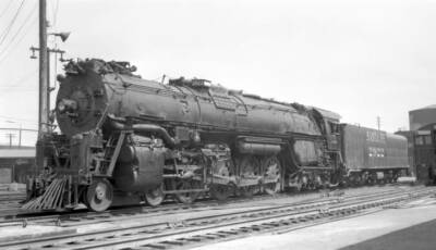 AT&SF Santa Fe Railroad locomotive engine No. 2922 type 4-8-4 OLD TRAIN ...