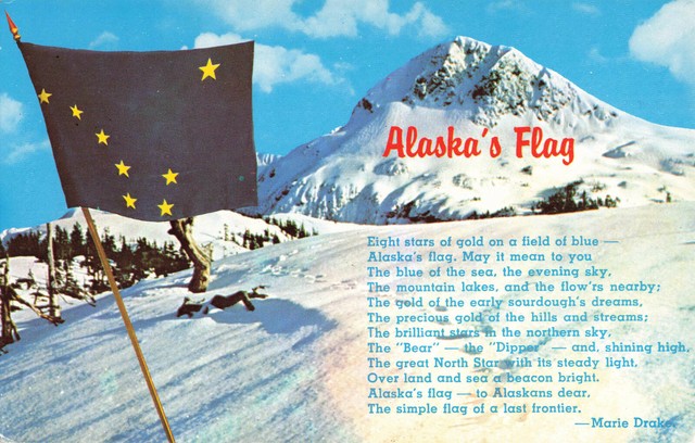 Postcard Alaska State Flag 49th State | eBay