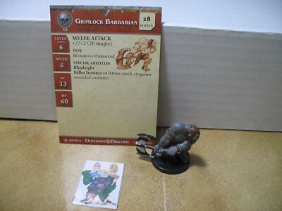 =Dungeons and Dragons D&D UNDERDARK Grimlock Barbarian 49/60 with card ...