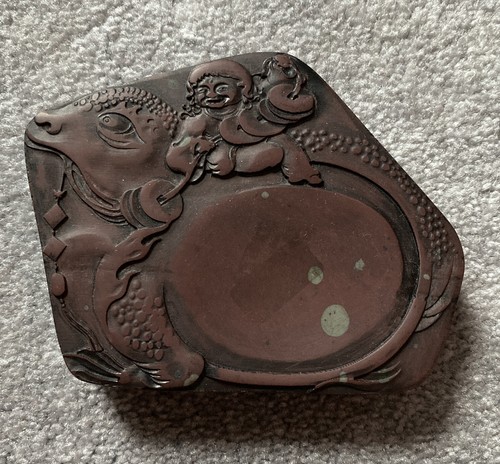 VINTAGE CHINESE SCHOLAR'S CALLIGRAPHY INK STONE CARVED TREASURES | eBay