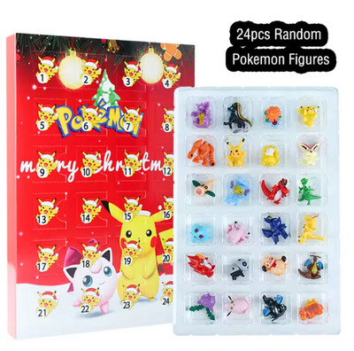 Pokemon Advent Calendar 24 Mini Toy Model Figures Pikachu Christmas ...