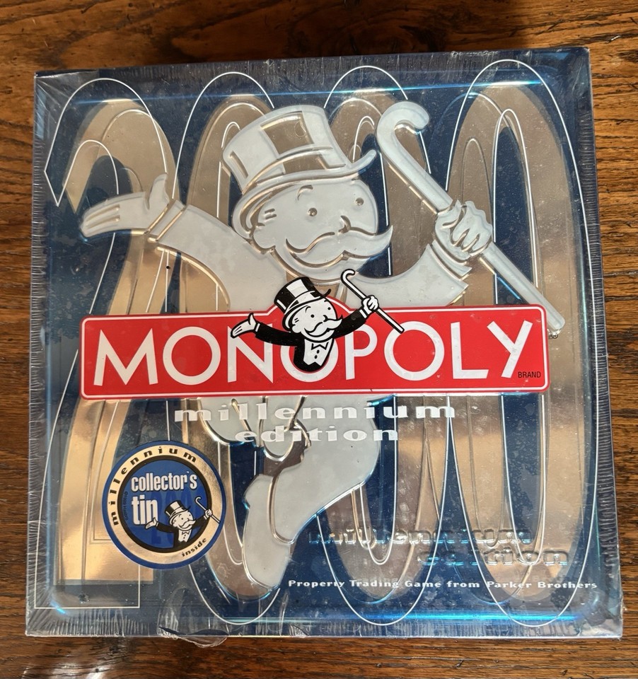 Monopoly Millennium Edition Board Game Rare Vintage Collector Tin ...