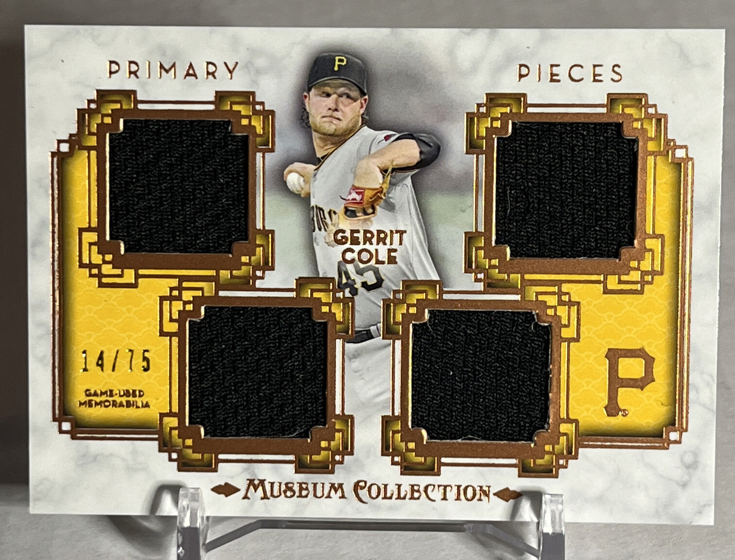 2014 Topps Museum Gerrit Cole Quad Relic Primary Pieces /75 Copper | eBay