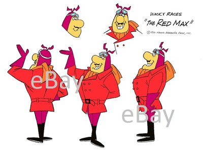 Hanna Barbera STYLE GUIDE PLATE - WACKY RACES - RED MAX - Crimson ...