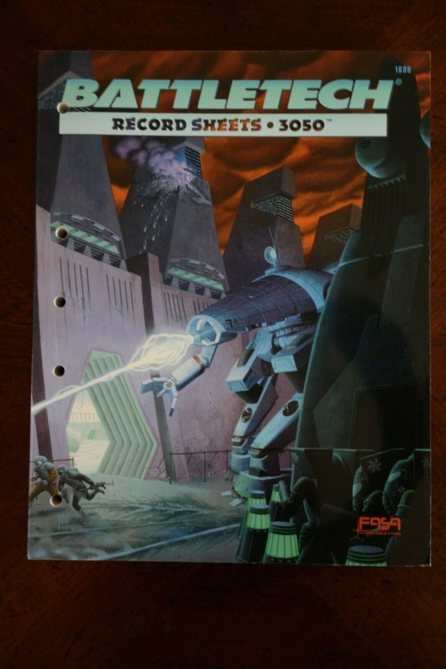 Battletech Record Sheets 3050 FASA 1696 Source Book (1996) | eBay