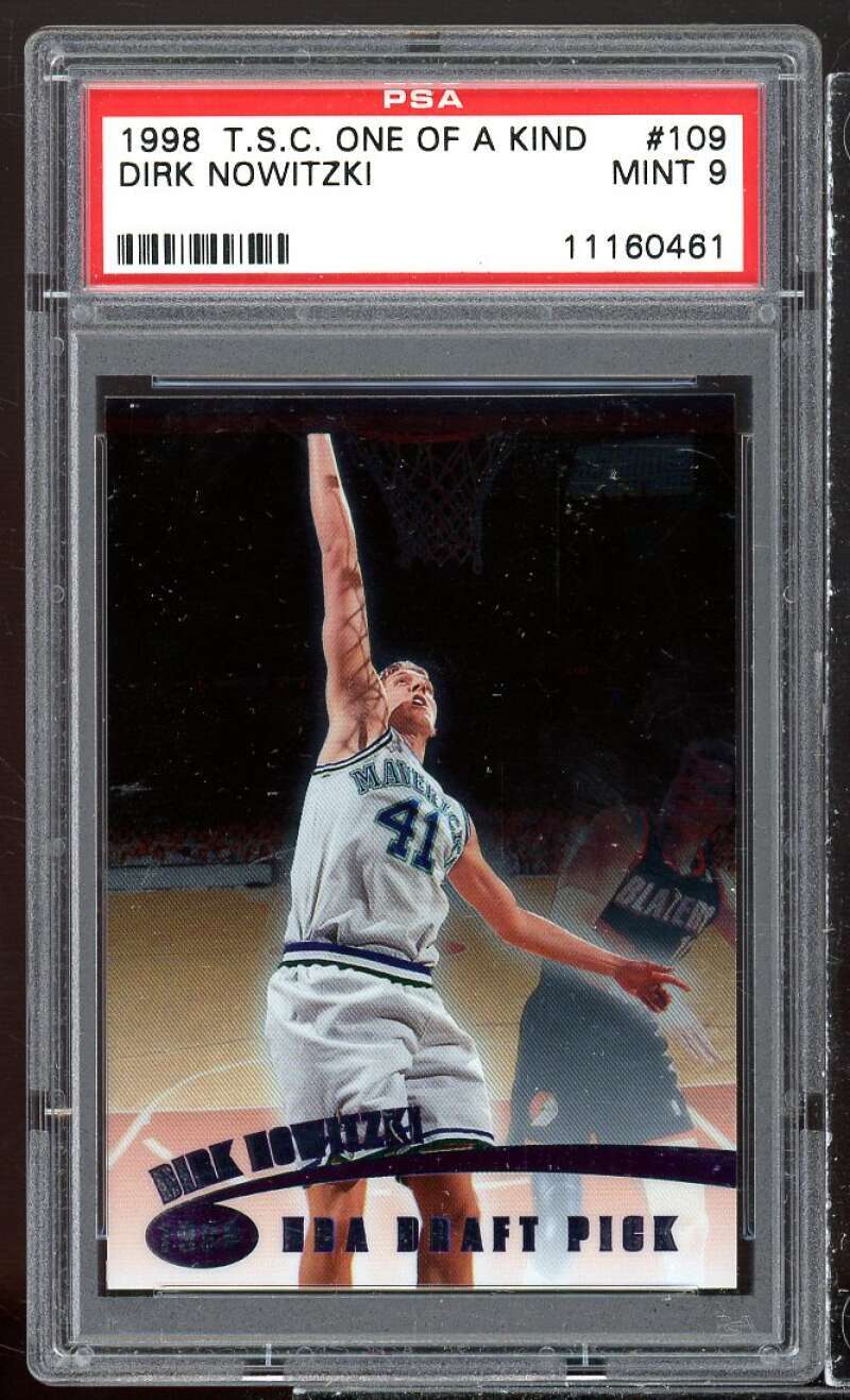 Dirk Nowitzki Rookie Card 1998-99 Stadium Club One Of A Kind #109 PSA 9 ...