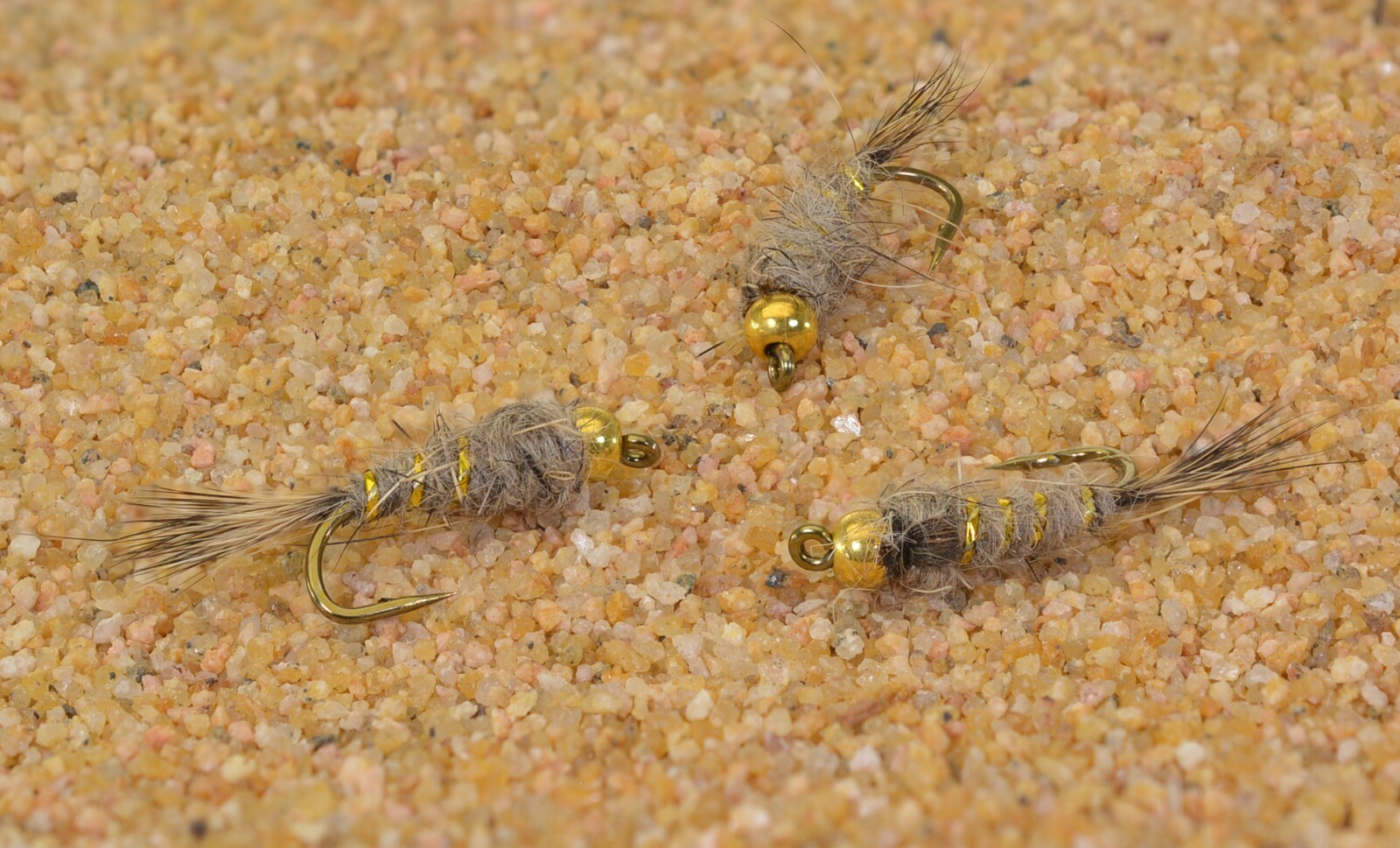 12 Flies BH Natural Hares Ear Mayfly Nymph Flies - Mustad Signature Fly ...