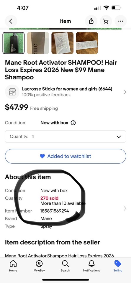 Mane Shampoo New Authentic Root Activator Sealed Large Fast Shipping Ex ...