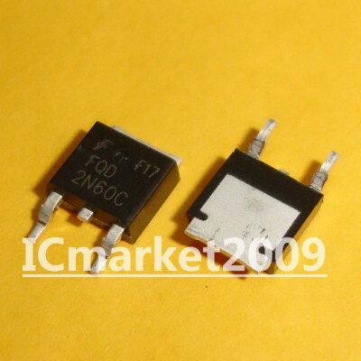50 PCS FQD2N60C TO-252 FQD 2N60C FQD2N60 600V N-Channel Mosfet ...