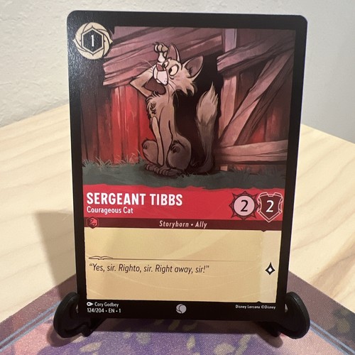 Disney Lorcana: 1st Ch. Sergeant Tibbs: Courageous Cat 124/204 Common ...