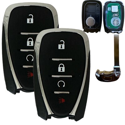 2 Remote Key Fob 4btn Remote Start for 2017 2018 2019 2020 Chevrolet ...