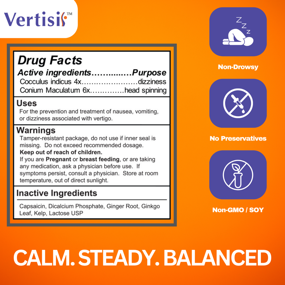 Eradicate Vertigo with Vertisil Fast Relief for Dizziness and Nausea 60 ...