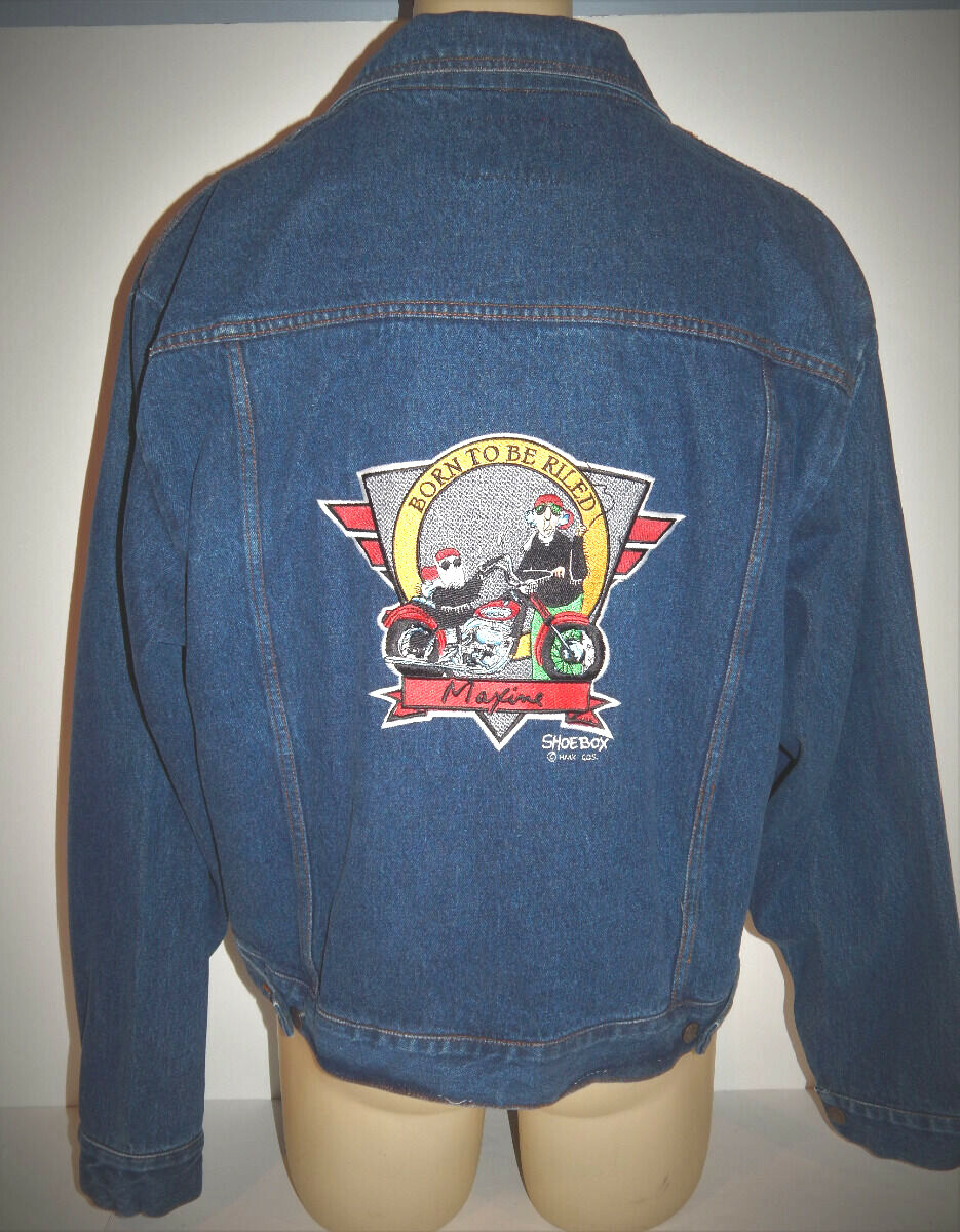 Rustler Maxine Born To Be Riled Motorcycle Blue Jean … - Gem