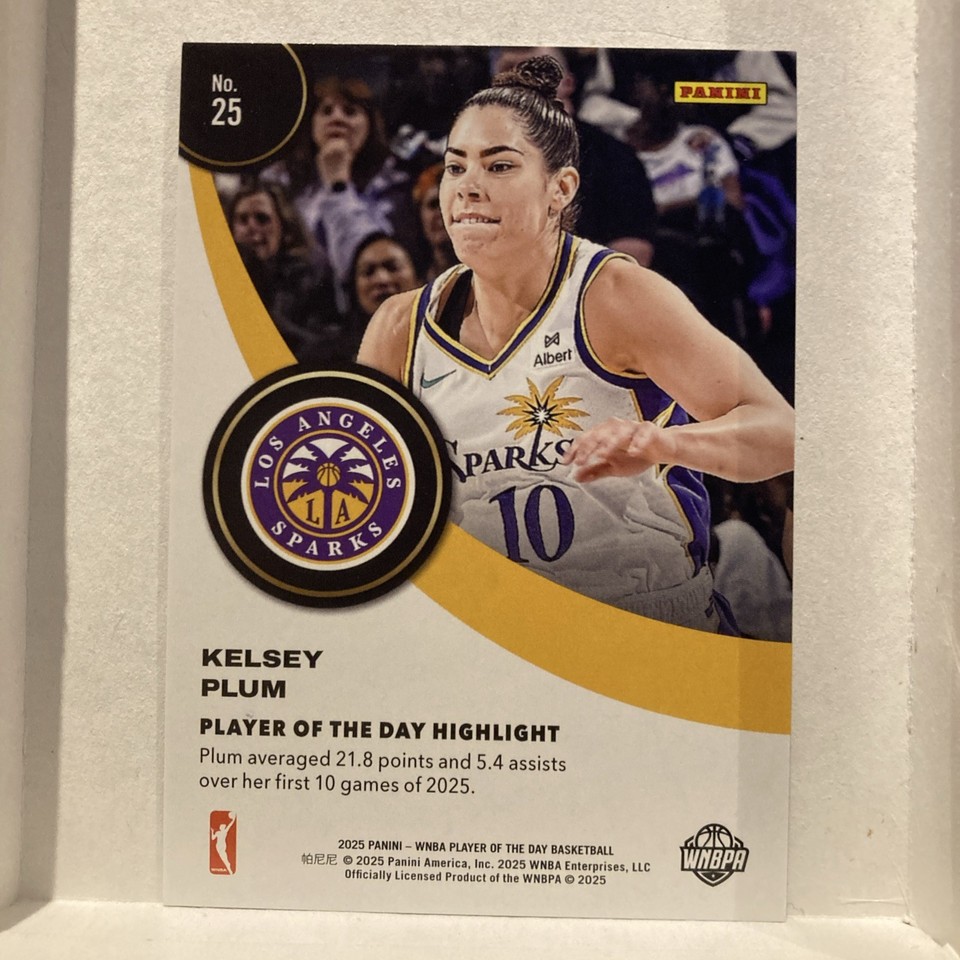 Kelsey Plum Blue Foil /50 2025 Panini WNBA Player Of The Day Card #25 ...