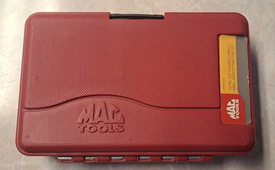 Mac Tools 10-pc. L.H COBALT DRILL & EXTRACTOR Set #SPEX10LDS Missing 1 ...
