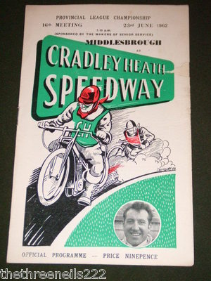 SPEEDWAY - CRADLEY HEATH V MIDDLESBROUGH - JUNE 23 1962 | eBay